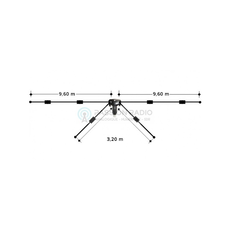 DIAMOND W8010 antenne filaire 5 bandes 80-10m HF W-8010